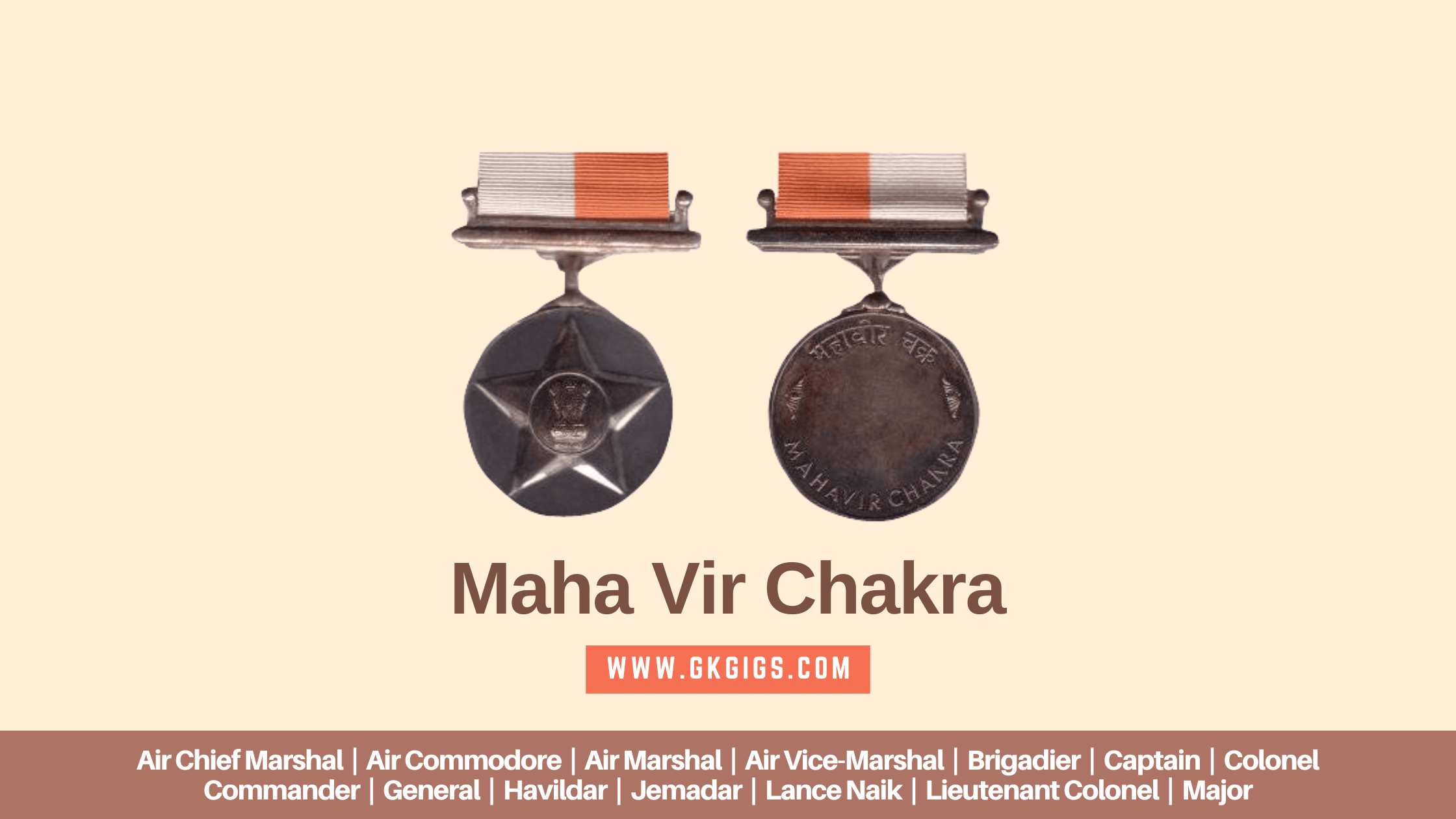 Maha Vir Chakra Winners List (Gallantry Awards 2023) - GkGigs